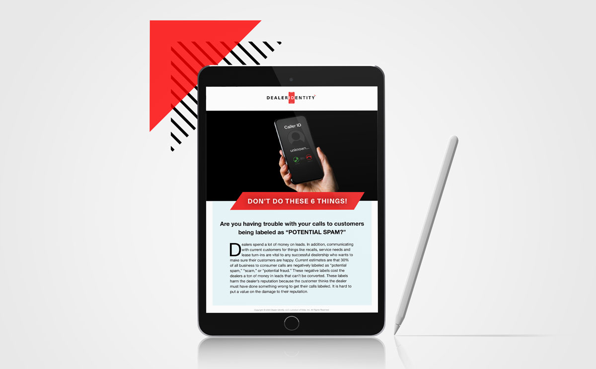 Verify Your Dealership's Calling Identity - Dealer Identity